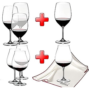 Riedel VINUM Pay 6 Get 8 Mixed Red Varietal Set 4 Cabernet/Merlot and 4 New World Pinot Noir