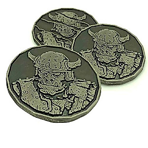 Orc Monster Coin Tokens (5 Pack) || Army of Orcs Coins || Metal Coins || Solidier Coins || RPG || Miniature Tokens || Adventure Coins || D&D Play || Miniature and Tabletop Gaming