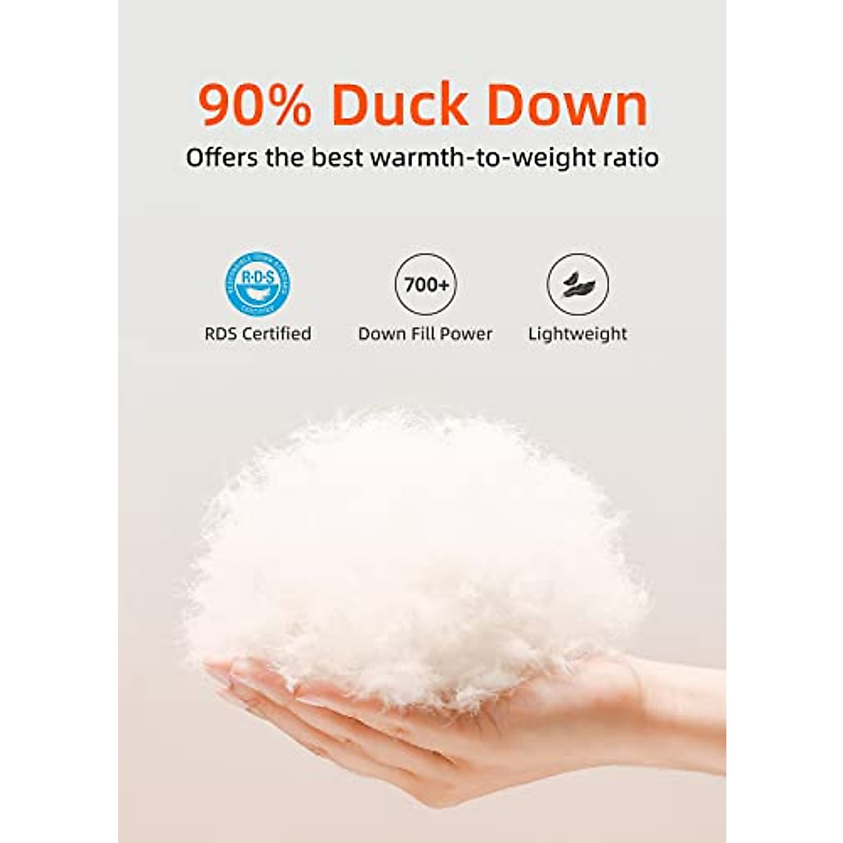 BALEAF Kids Puffer Down Jackets with Hood for Boys Girls Ultralight Packable Cold Winter Lightweight Outerwear Orange XS