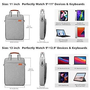 NIDOO Laptop Shoulder Bag for 13" MacBook Pro M2 M1 / 13.6" MacBook Air M2 / 12.9" iPad Pro M1 / 13" Surface Pro X 8 / Surface Laptop Go, Vertical Laptop Sleeve for 13" Galaxy Book Pro/Dell XPS 13