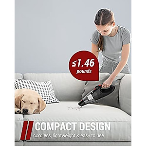VacLife Handheld Vacuum, Car Vacuum Cleaner Cordless, Red (VL188-N)