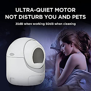 Automatic Cat Litter Box,Litter Robot,Self Cleaning Cat Litter Box with Remote App Control,Odor Removal, Health Report,Disassembly for Multiple Cats Family,LukPhylia