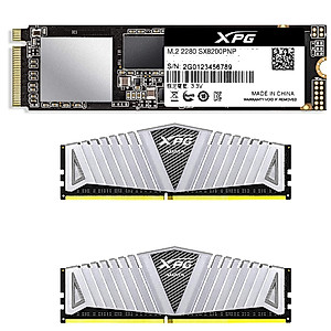 XPG SX8200 Pro 1TB M.2 PCIe 2280 NVMe 3x4 SSD with Z1 DDR4 3200Mhz 2x8GB CL16 Desktop Memory Silver Bundle