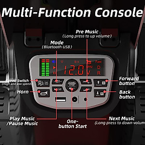 KORIMEFA Go Kart for Kids Go Carts for Kids Ages 4-8 Kids Pedal Go Kart Big Wheels for Kids Boys Girls with Bluetooth/Fm Adjustable& Remote Control