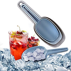 Flour Scoop Set of 3, Set of Scoops for Canisters, Ice Scoop Popcorn Scoop Pet Food Scoop Plastic Scoops for Dry Goods Coffee Beans Candy, 1.7/3.4/5.1 oz…