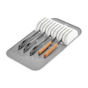 Madesmart Premium Antimicrobial Classic Large Knife Mat Soft-Grip, Non-Slip Drawer, Long-Lasting Home Organization, EPA Certified, White