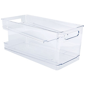 Tyenaza Can Organizer, Stackable Drink Soda Can Holder Rack PET Dispenser Double Deck, Can Storage Organizer Fit for Pantry Refrigerator Kitchen