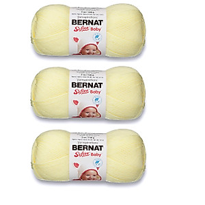 Bernat Softee Baby Solid Yarn - (3) Light Gauge 100% Acrylic - 5oz - Lemon - (3-Pack)