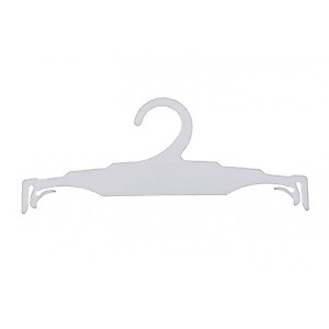 NAHANCO 1830 Plastic Hangers, Molded Polystyrene Lingerie, 10", White (Pack of 500)
