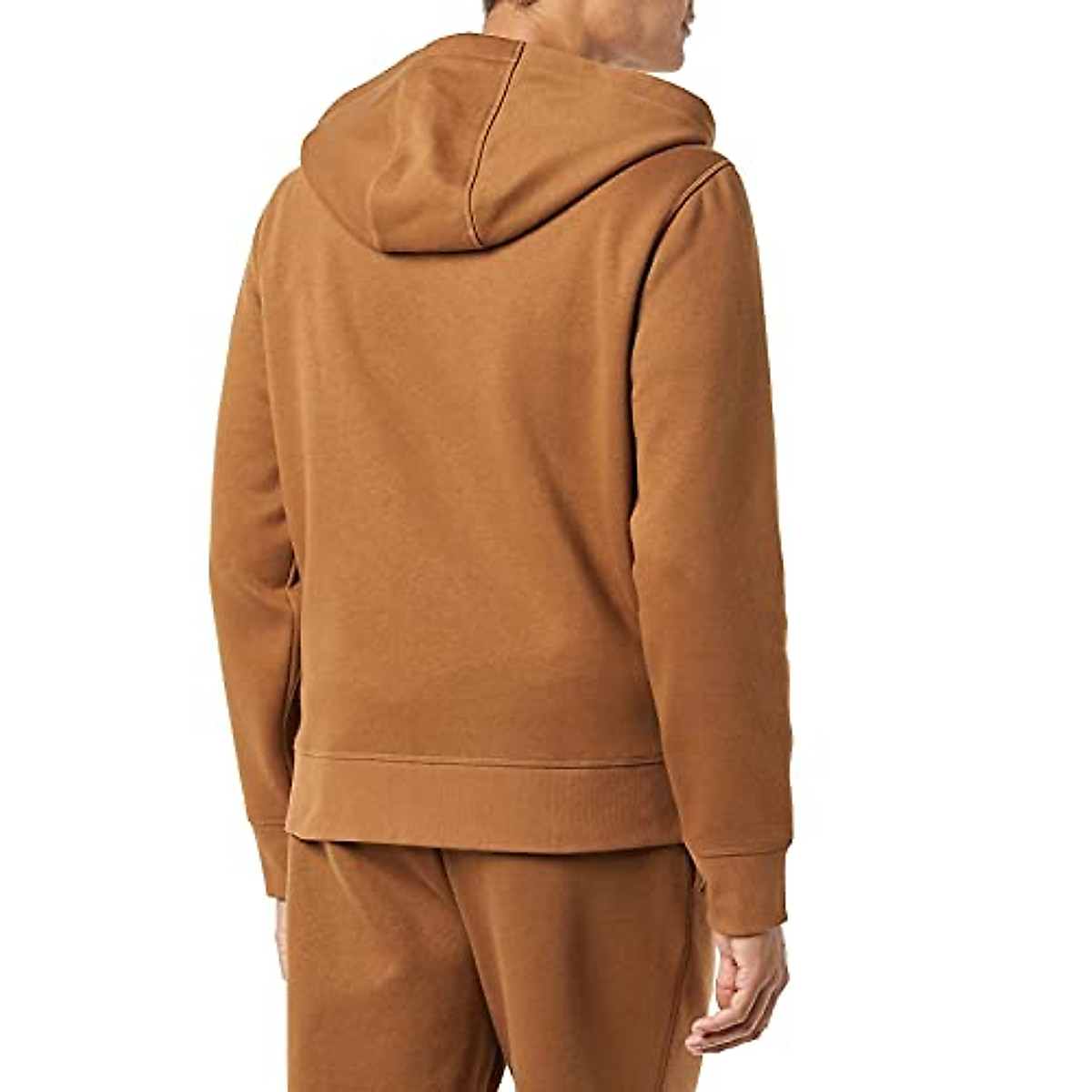 Amazon Essentials Men's Full-Zip Hooded Fleece Sweatshirt (Available in Big & Tall), Toffee Brown, Large