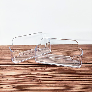 Acrylic Business Card Holder for Desk, Clear Plastic Business Cards Display Holders Stand, Fits 30-50 Business Cards