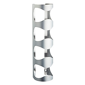 BarCraft Wall Wine Rack, Stainless Steel, 4 Bottle Holder