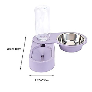 Balacoo Dog Water Food Bowl Set Automatic Pet Food Water Dispenser Rotating Corner Folding Dog Bowl for Cat Puppy Small Dogs (Purple) Rabbit Food Bowl