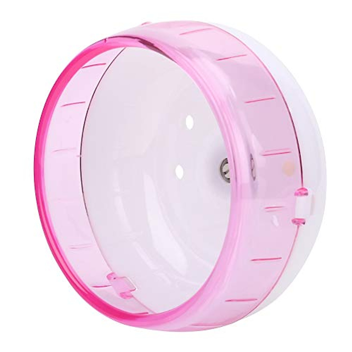 Hamster Wheel, 11.5cm Plastic Silent Spinner Hamster Exercise Running Wheel Toy for Small Pets Syrian Hamster Rat Gerbil(Pink)