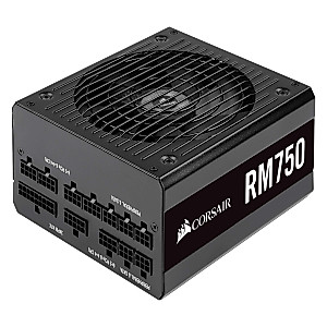 Corsair RM750, RM Series, 80 Plus Gold Certified, 750 W Fully Modular ATX Power Supply - Black