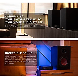 VSSL A.1x 2-Channel Audio Streaming Amplifier, Compatible with AirPlay 2, Chromecast, Amazon Alexa, Spotify Connect, Bluetooth