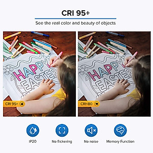 SANSI LED Desk Lamps for Office, Eye-caring No Blue Light Touch Control Desk Lamp with 6 Brightness Levels, 4 Modes with Memory Function, 10W 950 Lumens Modern Table Lamp for Home Reading, White