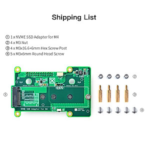 WayPonDEV NVMe SSD Adapter for NanoPi M4 LPDDR3 Rockchip RK3399 Single Board Computer