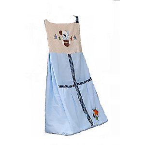 CribMATE Blue Dog Nursery Diaper Stacker Sport Puppy Diaper Hanging Bag (Blue Sport puppy)