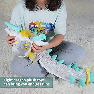 Nadou TLOZ Light Dragon Plush Pillow,43.3" Light Dragon Anime Stuffed Doll Can be Used as a Birthday, Christmas for Kids-Collectible Squishy Plushies