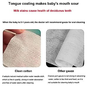 Serlife Baby Teeth Soft Gauze Infant Finger Clean Oral Toothbrush 120Pcs Infant Mouth Cleaner for 0-36 Months