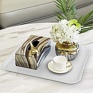 Kekow 4-Pack White Plastic Fast Food Serving Trays