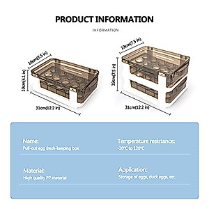30 Grid Large Capacity Drawer Type Egg Holder, Household Egg Fresh Storage Box, Multi-Layer Chicken Egg Storage Container,Egg Drawer Box,White-Singlelayer