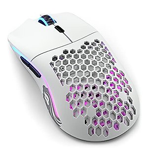 Glorious Gaming - Model O Wireless Gaming Mouse - RGB Mouse with Lights 69 g Superlight Mouse Honeycomb Mouse (Matte White Mouse)