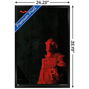 Trends International DC Comics Movie The Batman - The Riddler Teaser One Sheet Wall Poster, 22.375" x 34", Black Framed Version