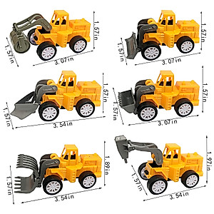 PPXMEEUDC Mini Construction Vehicles Set Pull Back Engineering Car Toys Tractor Trucks for Birthday Party Favors Game Gift Classroom Reward Car