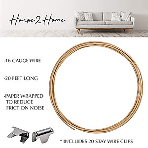 House2Home 18" Couch Spring Repair Kit to Fix Sofa- Includes 4pk of Springs, Upholstery Spring Clips, Seat Spring Stay Wire, Screws, and Installation Instructions