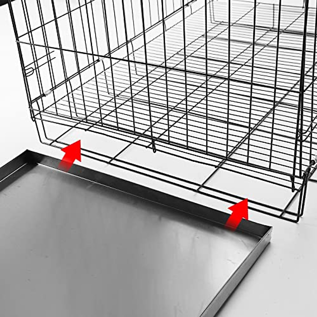 Confote 23.6"x17.6" Stainless Steel Replacement Tray for Dog Crate, Chew-Proof and Crack-Proof