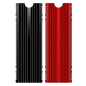 M.2 NVMe heatsink, 2280 SSD Heat Sink Support Single Double Sided with Thermal Silicone Pads for PC / PS5 M.2 PCIE NVMe SSD or M.2 SATA SSD-(2PCS)