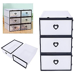 LYNICESHOP 20 Pack Shoe Organizer Boxes, Shoe Storage Boxes, Clear Plastic Stackable Sneaker Containers Bins for Closet, Space Saving Shoe Holder Sneaker Display Case