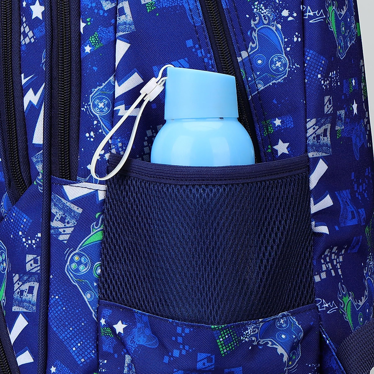 MYGOO Kids Backpack for Boys | Primary School Backpack for Teen | Doubleday Collection | 17" tall | Gamer Blue