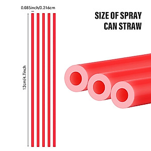 100 Pieces Spray Can Straw Plastic Replacement Spray Can Extension Straw (4.7 Inch)