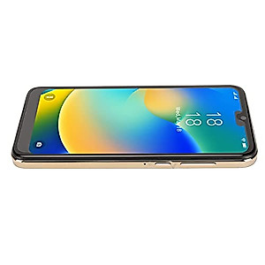 LANTRO JS Android 11.0 Smartphone, 6.1in Display, 4GB RAM, 32GB ROM, MTK6889 Processor, 8MP Front Camera, 16MP Rear Camera, 1440x3200 Resolution, Gold Color, EU Plug, Compatible with I14proMax