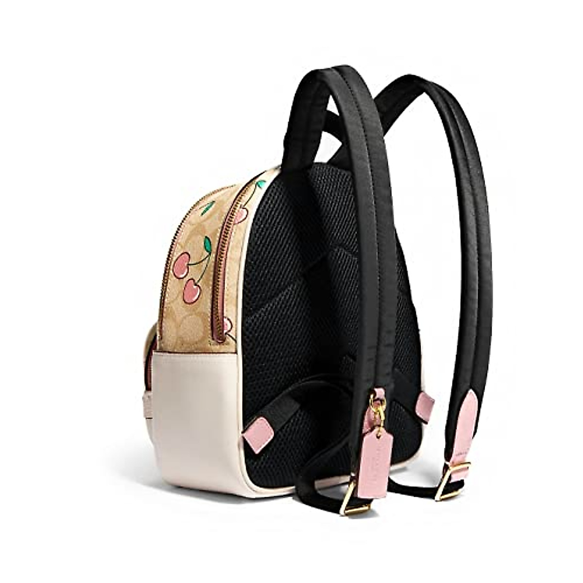 COACH Women's Mini Court Backpack (Cherry Signature - Light Khaki Multi), One Size