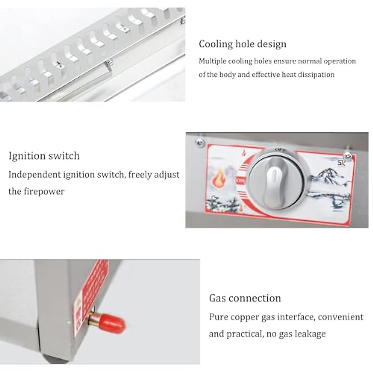 Commercial Deep Fryer with Baskets, Stainless Steel Countertop Gas Fryer, Large Capacity Oil Fryer for French Fries Restaurant Home Kitchen