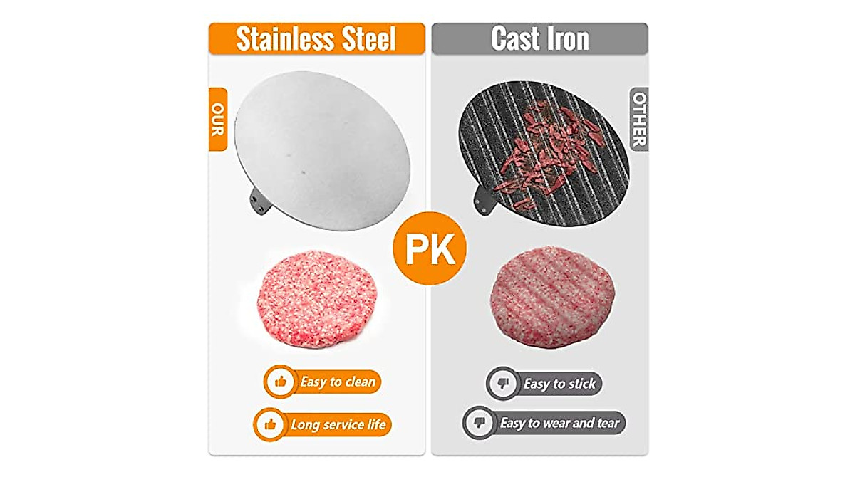 HULISEN Heavy-Duty Burger Press & Melting Dome Set - Perfect Grilling Tool