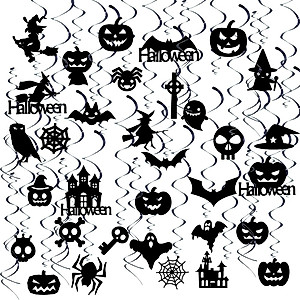 GOER 39 Pcs Halloween Hanging Swirls for Halloween Party Supplies Decorations