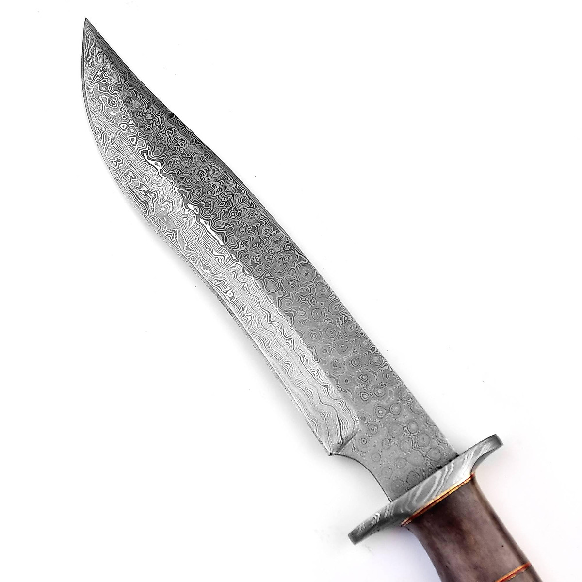 UK UNIQUE SHARP KNIVES BK-3023 Handmade Damascus Steel 15.00 Inches Damascus Steel Hunting Knife - Camel Bone Handle With Damascus Steel Gurd/Pommel