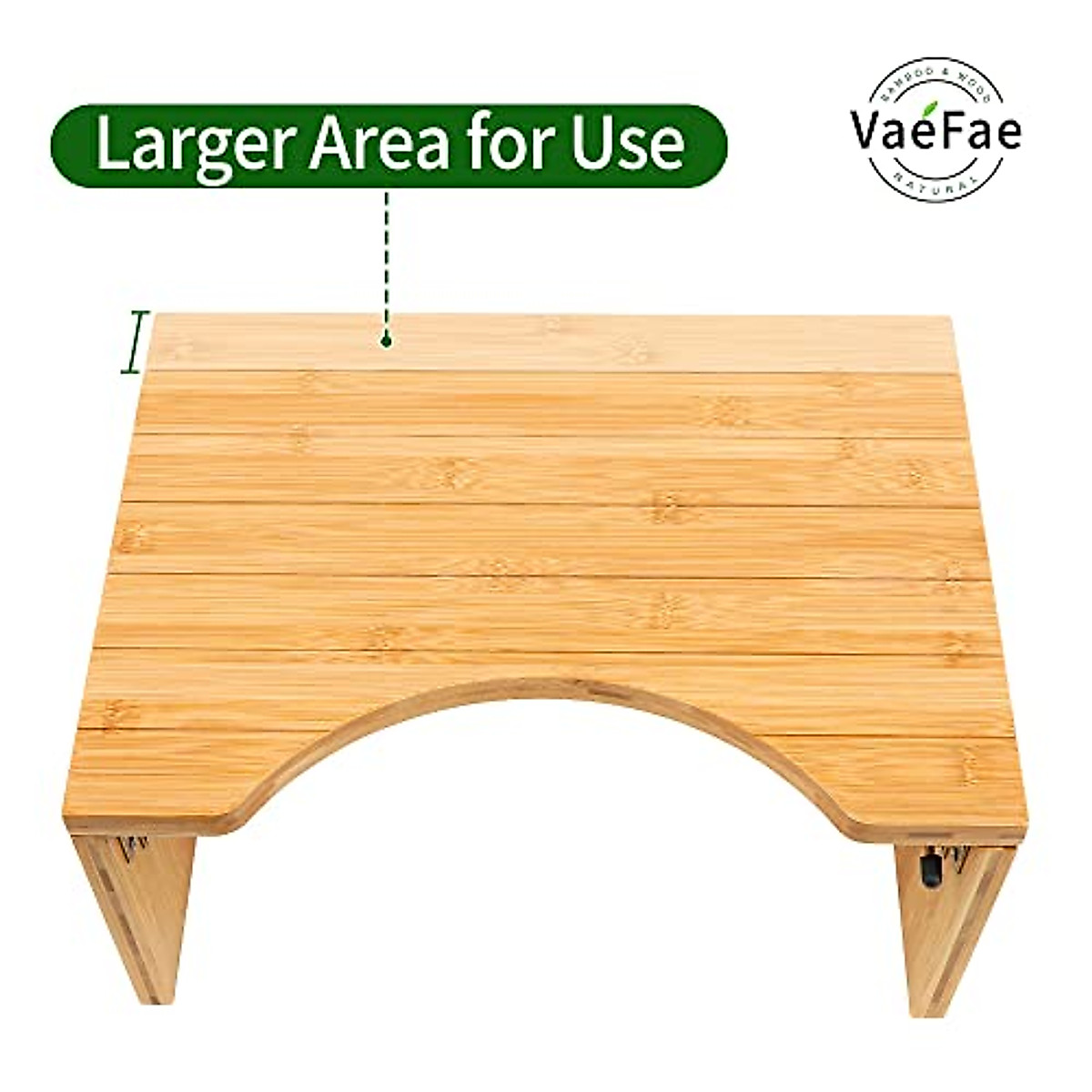 VaeFae Bamboo Toilet Stool, Foldable Potty Stool for Bathroom, Wooden Poop Stool for Adults, Portable and Non-Slip