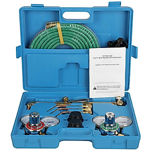 BBBuy Oxygen & Acetylene Gas Cutting Torch and Welding Kit Portable Oxy Brazing Welder Tool Set with Two Hose, Storage Case-Portable Cutting Torch Set Welder Tools