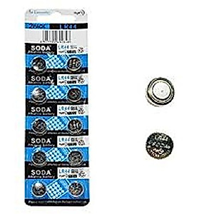 AG13 LR44 L1154 357 A76 Alkaline Button Cell Battery with Retail Blister Pack Cards (10) by YMCtoys