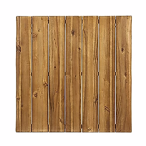 Christopher Knight Home Audrey Indoor Industrial Acacia Wood Dining Table, Teak Finish, Rustic Metal