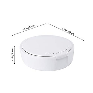 FALOME 2pcs Denture Case Denture Bath Box Denture Retainer Container False Teeth Storage Box with Mirror