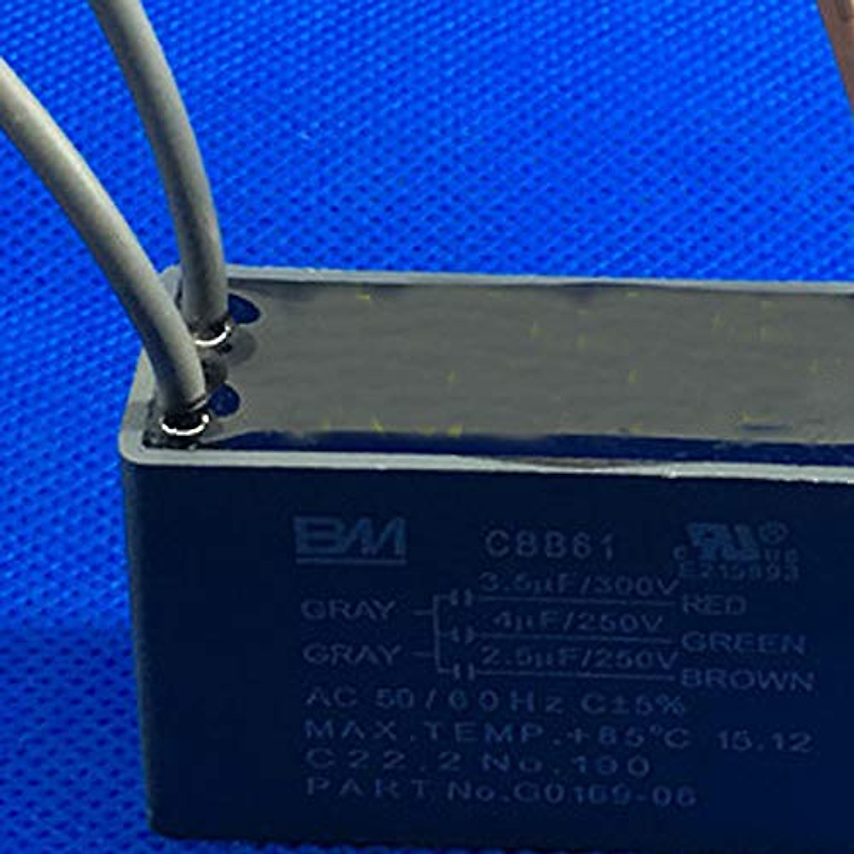SaiDian 1Pcs Ceiling Fan Capacitor 5 Wire CBB61 2.5uf+3.5uf+4uf 250V 300V AC 50/60Hz