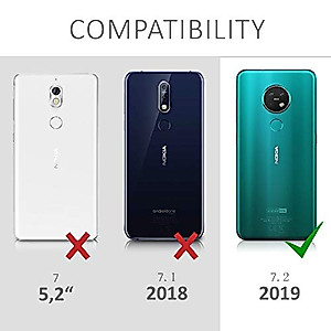 kwmobile Crossbody Case Compatible with Nokia 7.2 Case - Clear TPU Phone Cover w/Lanyard Cord Strap - Transparent