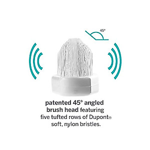 Supersmile Series II LS45 Replacement Brush Heads for Sonic Pulse Toothbrush - Patented 45° Soft Bristles Deliver Professional Teeth Cleaning - No Sensitivity (White, 2 Count)